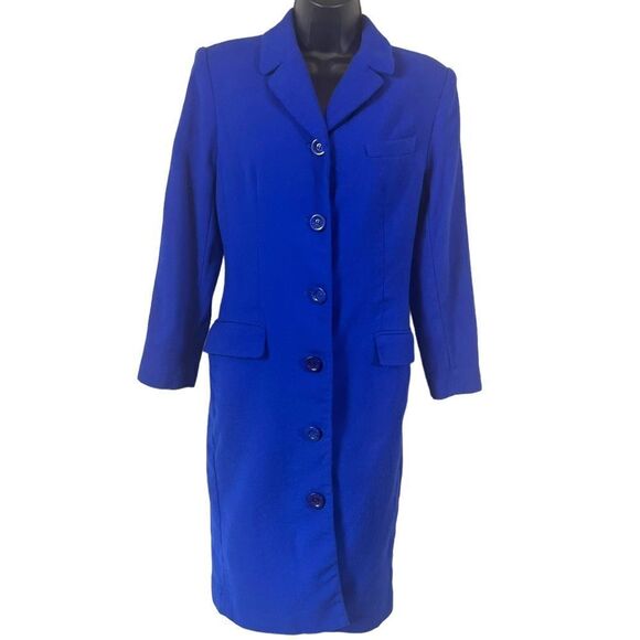Teri Jon | Jackets & Coats | Teri Jon By Rickiefreeman Blue Wool Coat ...